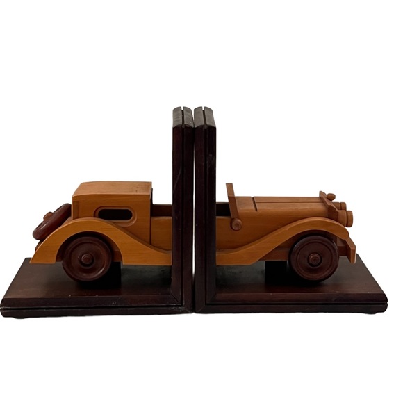 Accents | Vintage Car Wooden Bookends | Poshmark